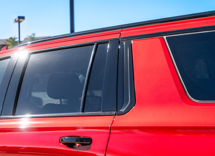 Volcanic Red 2023 GMC Yukon Denali Chrome Delete – VIP Auto Accessories ...