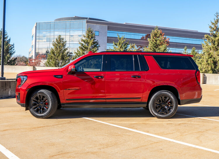 Volcanic Red 2023 GMC Yukon Denali Chrome Delete – VIP Auto Accessories ...