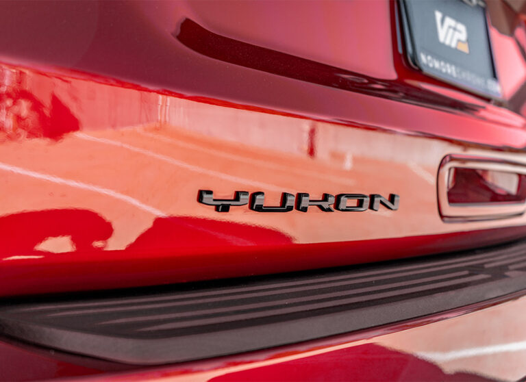 Volcanic Red 2023 GMC Yukon Denali Chrome Delete – VIP Auto Accessories ...