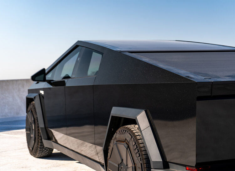 Giving the Cybertruck a Gloss Black Metallic Vinyl Wrap – VIP Auto ...