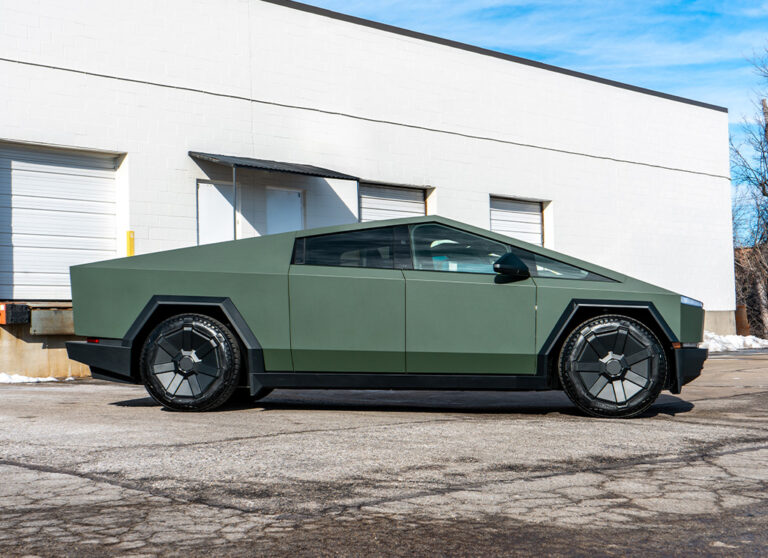 Wrapping the Cybertruck with Matte Green Vinyl – VIP Auto Accessories Blog